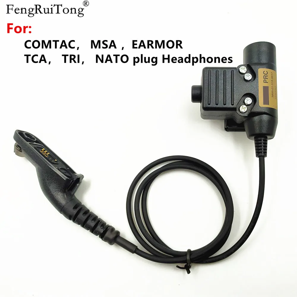 Tactical U94 PTT For COMTAC MSA EARMOR TCA TRI NATO plug headset for ...