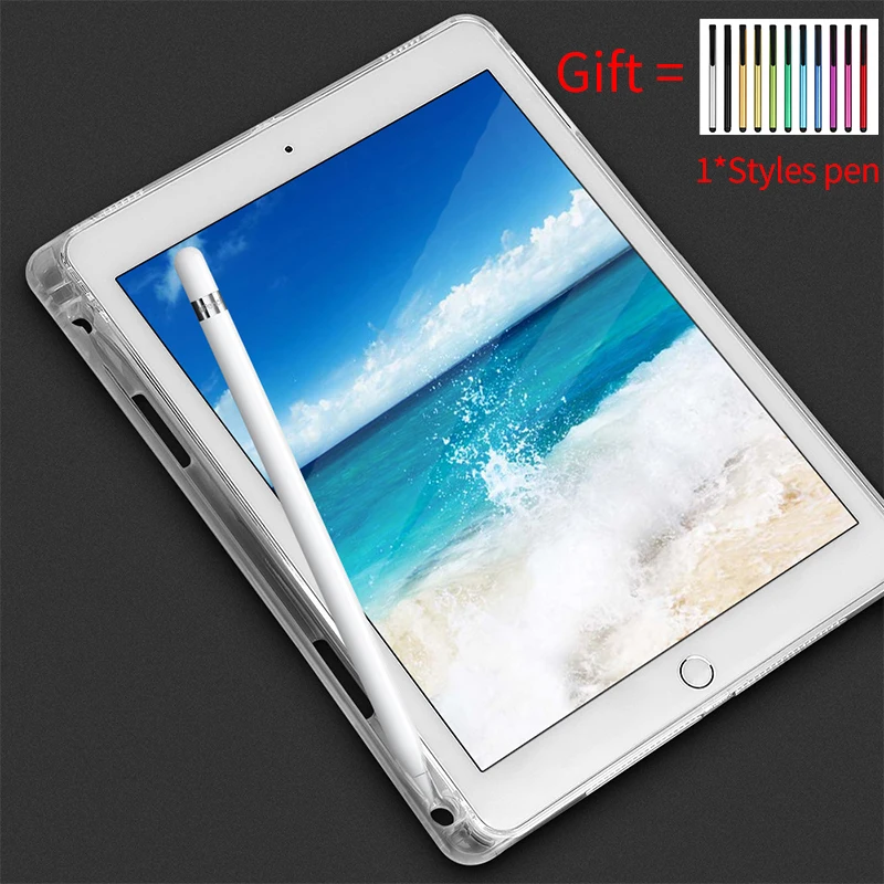 Transparent Case With Pencil Holder For New Ipad 2018 2017 Air 2 1 Pro ...