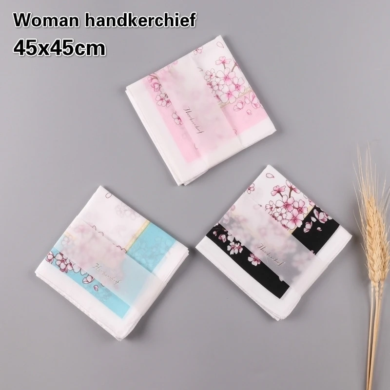 Woman Handkerchief Sweat absorbent Soft Cotton Eating Snacks Business ...