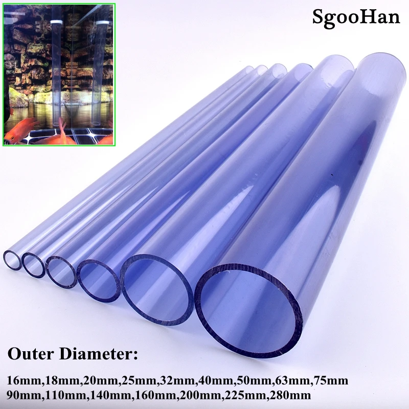 Big-Size-110-280mm-UPVC-Transparent-Blue-Pipe-Small-Size-16-90mm ...