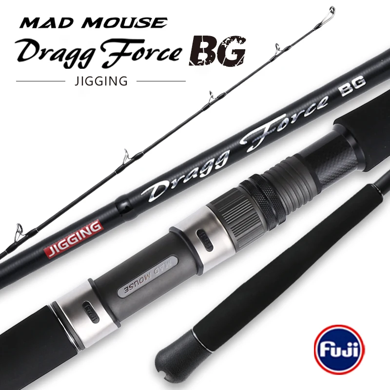 NEW-MADMOUSE-Dragg-Force-BG-Jigging-Rod-1-9m-PE4-8-Jig-400g-Drag-30kg ...