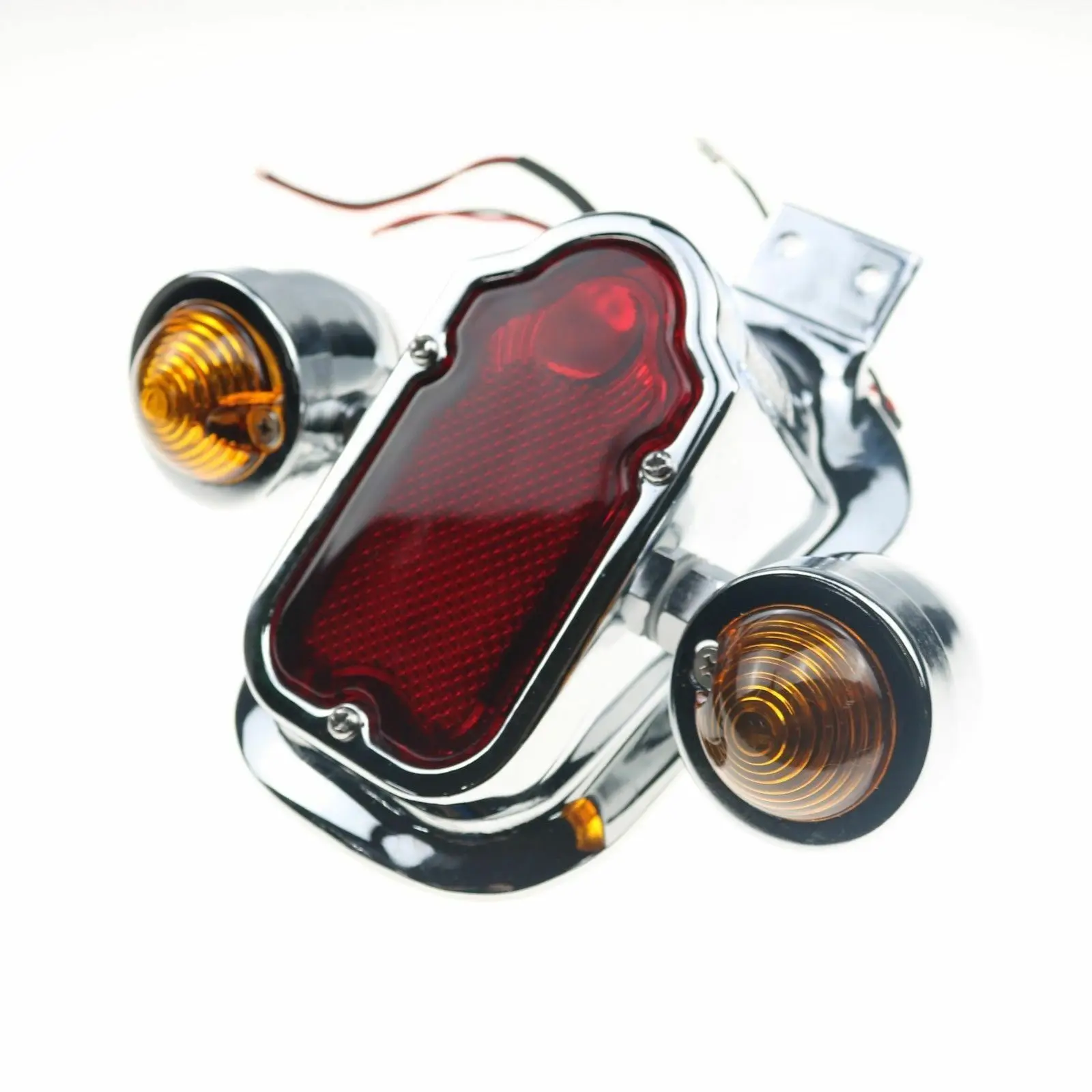 Chrome Tombstone Tail Light Turn Signal For Harley Softail Springer ...