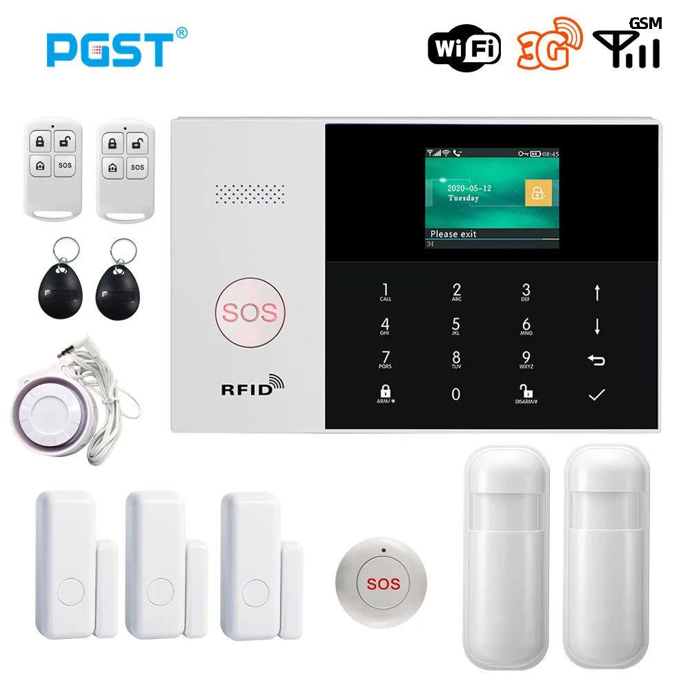 PGST-PG105-3G-WIFI-Alarm-System-RFID-Card-APP-Remote-Control-Wireless ...
