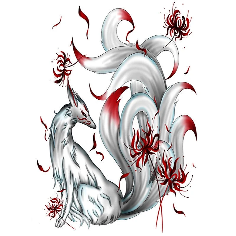 9 Tailed Fox Tattoo