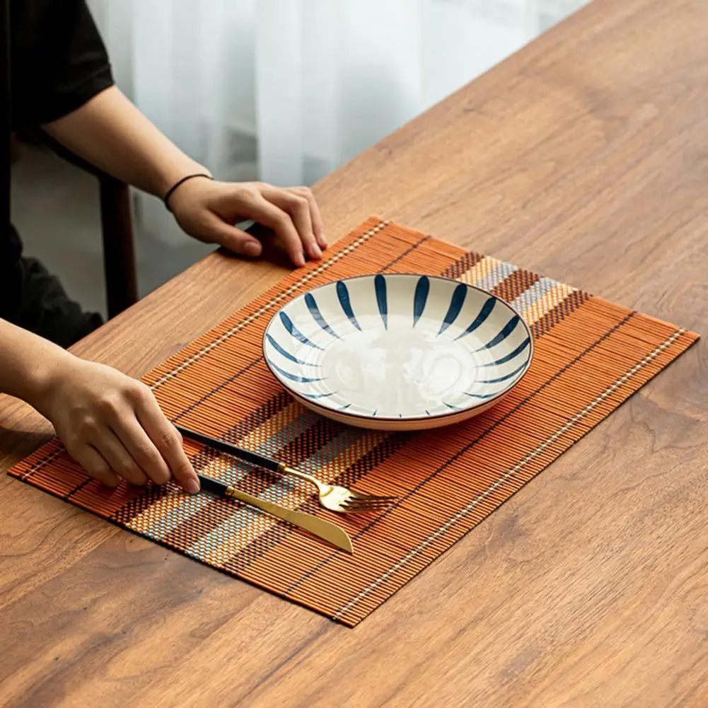 Bamboo Placemats Table Decoration | Antibacterial Bamboo Placemats ...