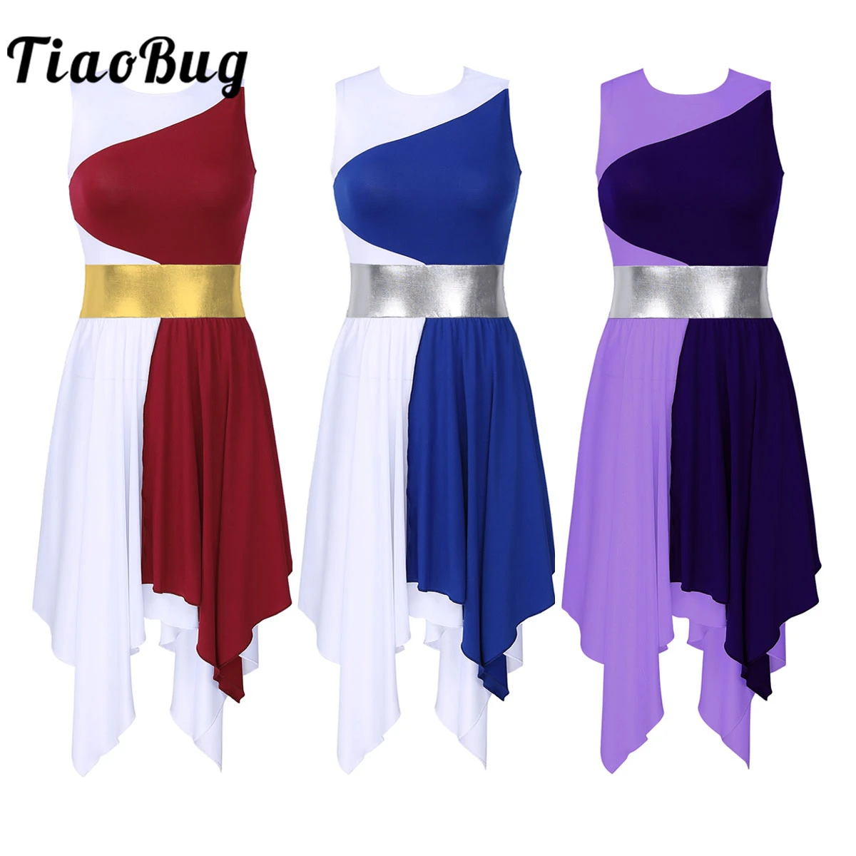 Adult Women Ballet Dance Dress Sleeveless Modern Ballroom Contemporary ...