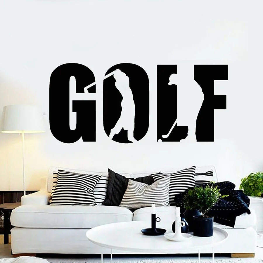 Golf-Word-Vinyl-Wall-Decal-Window-Sticker-Golfer-Sport-Club-Golfing ...