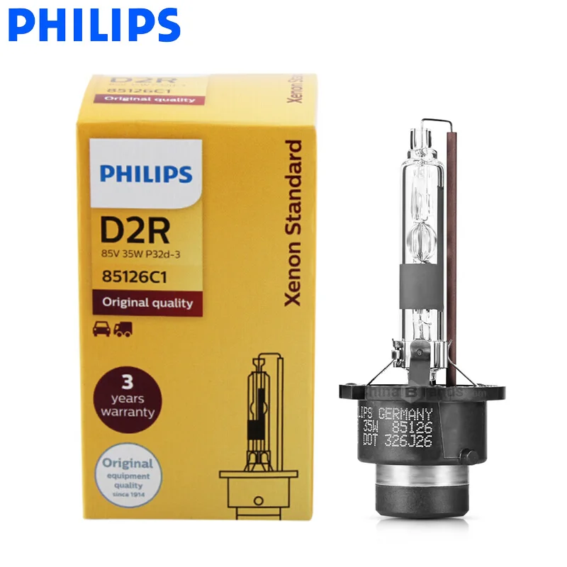 Philips D2R HID 85126 35W Xenon Standard Headlight 4200K Bright White ...