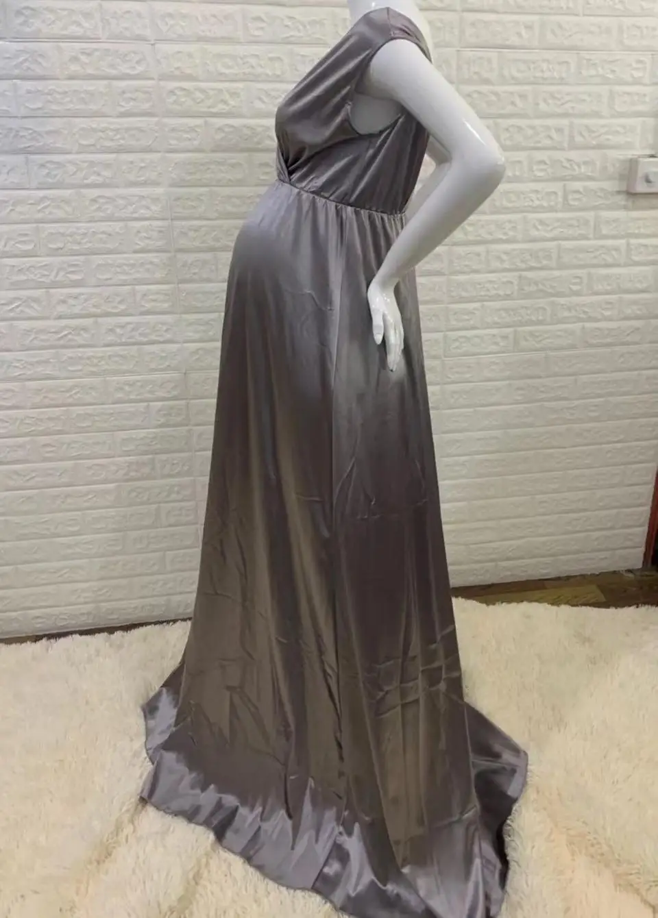 New Velvet Silk Maternity High-Quality Pregnant Women Loose Photography ...