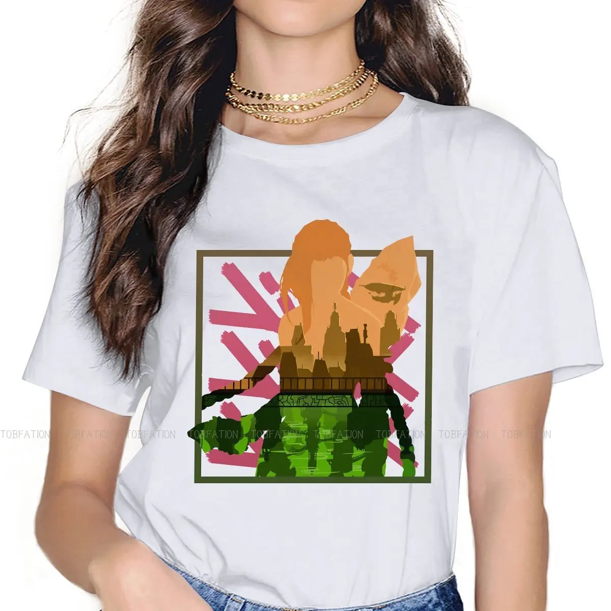 Jinx Vision Tshirt For Girls Arcane League Of Legends Animated Tees ...