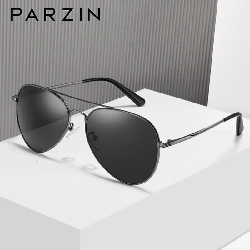 PARZIN-Polarized-Men-Sunglasses-Brand-Design-Alloy-Frame-Pilot-Sun ...