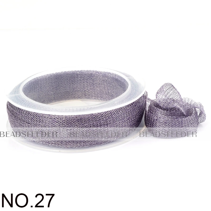 Soft Titanium Tubular Mesh Ribbon,6mm/12mm/20mm , Gold Silver Italian ...