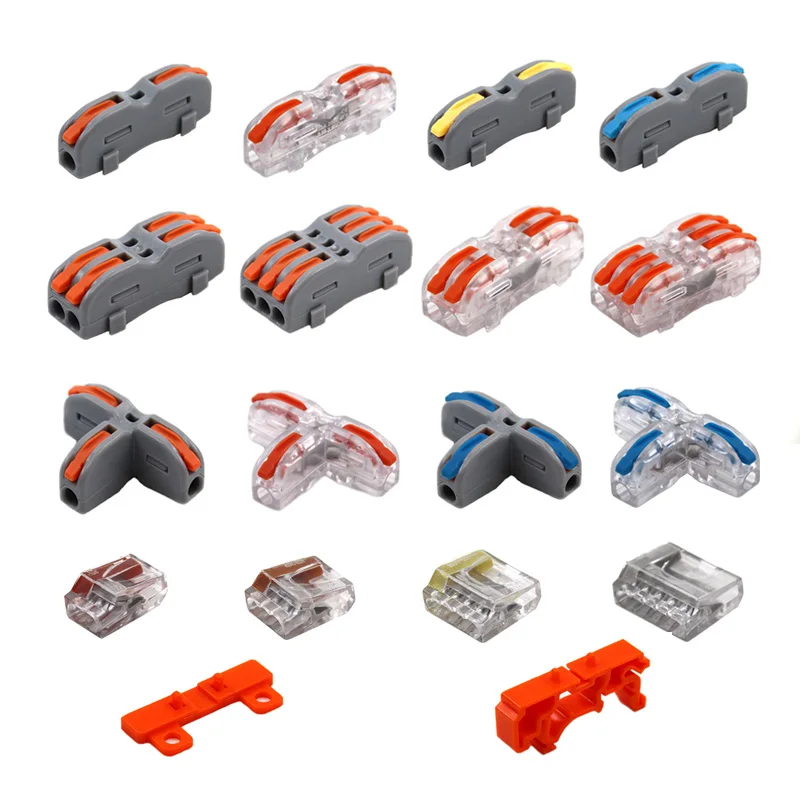 Wire Connectors Mini T Rail Type Fast Universal Compact Conductor ...