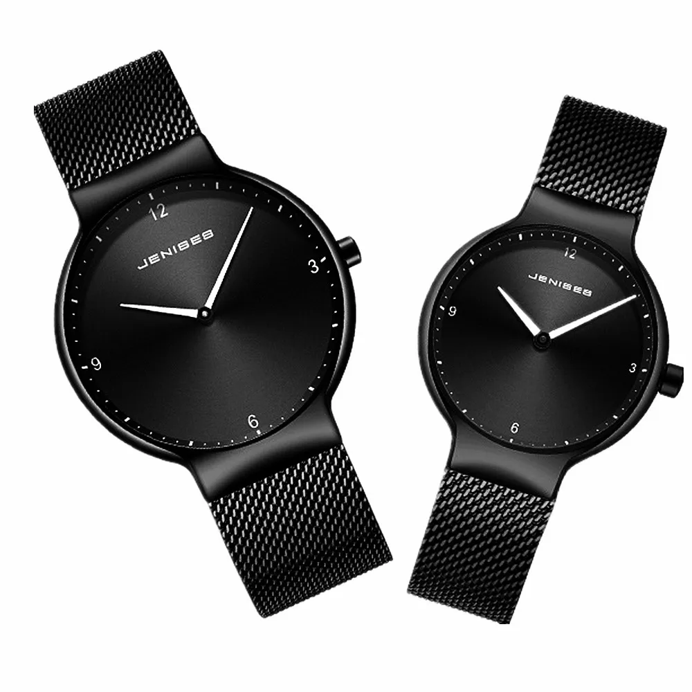 Couple Watch Man Woman Luxury Brand Thin Full Mesh Simple Elegant ...