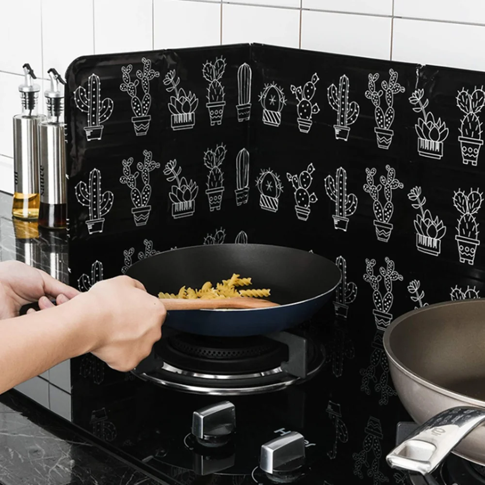 Kitchen-Frying-Pan-Oil-Splash-Proof-Protection-Cover-Gas-Stove ...