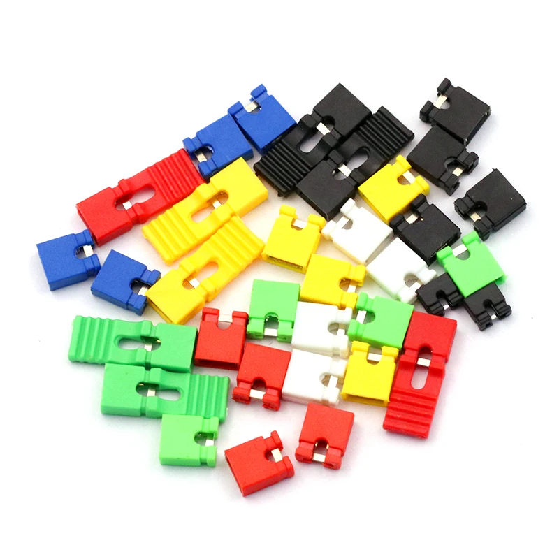 50pcs Jumper Cap 2.54mm Pitch Pin Header Connector Short / Long Type ...
