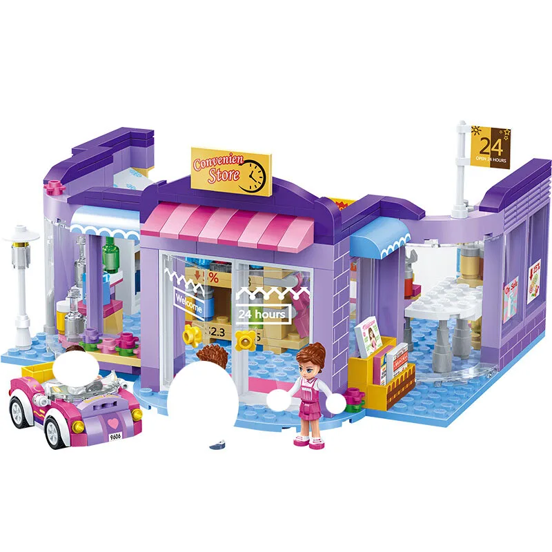 GUDI Friends 24 hours Convenience Store Building Blocks Sets Bricks ...