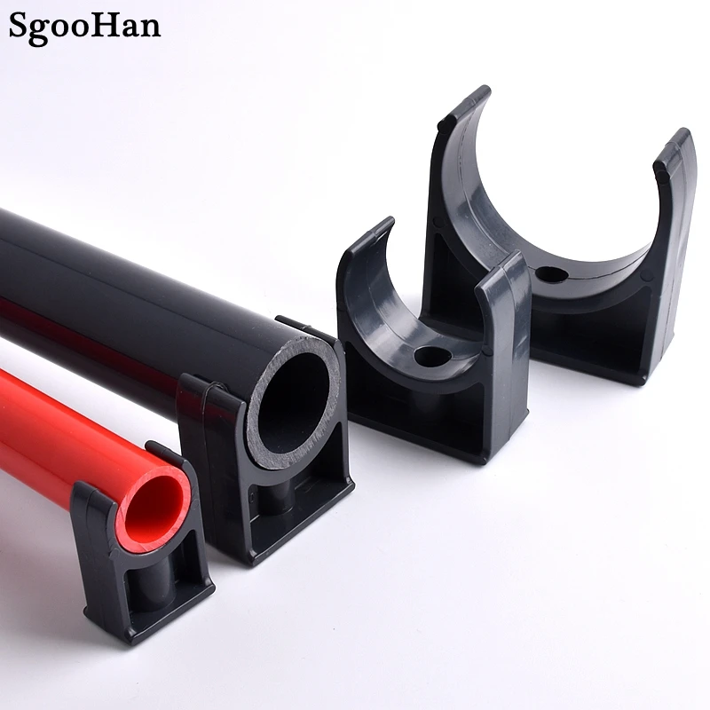 2-20pcs-Dark-Grey-20-110mm-PVC-Pipe-Clamp-Connector-Garden-Irrigation ...