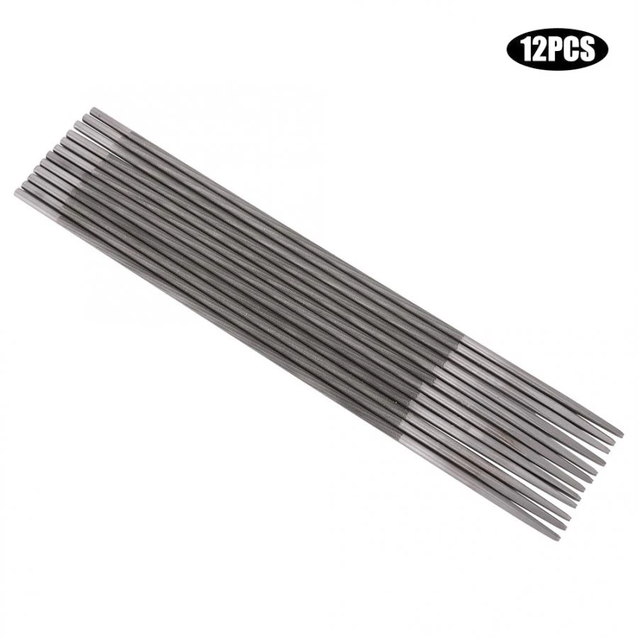 12pcs 4mm Chain Saw Files Round Chainsaw Sharpening Files Woodworking ...