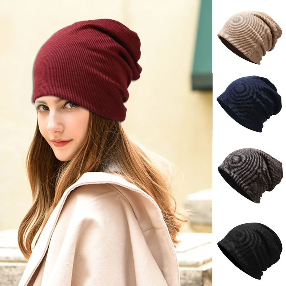 Hat Unisex Knit Cap Hedging Head Hat Beanie Cap Warm Outdoor Hats Dual ...