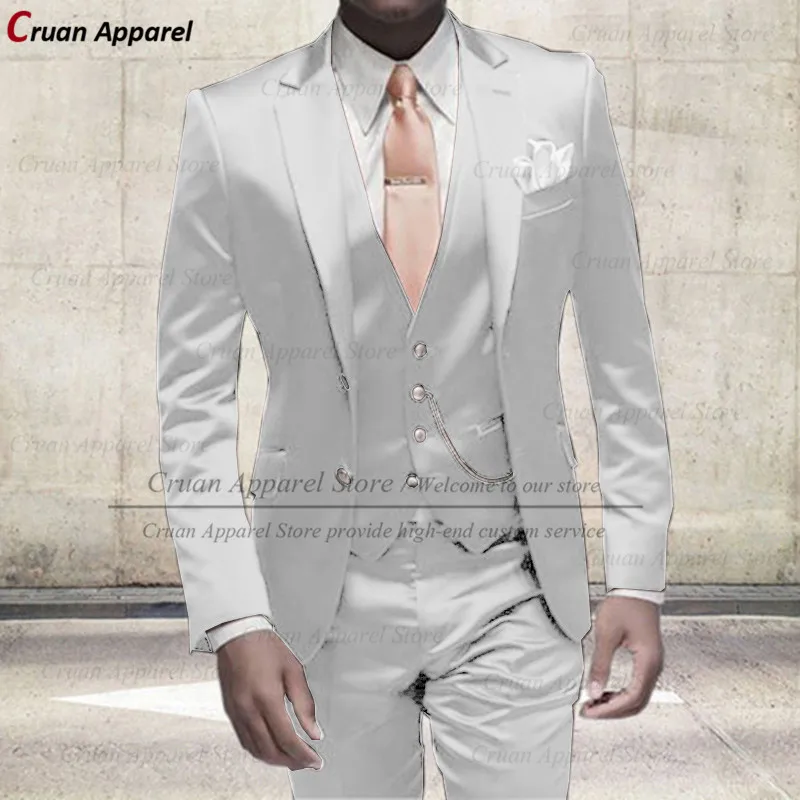 Tailor-made-Luxury-Shiny-Silver-Suits-Men-Set-Slim-Fit-Best-Man-Groom ...