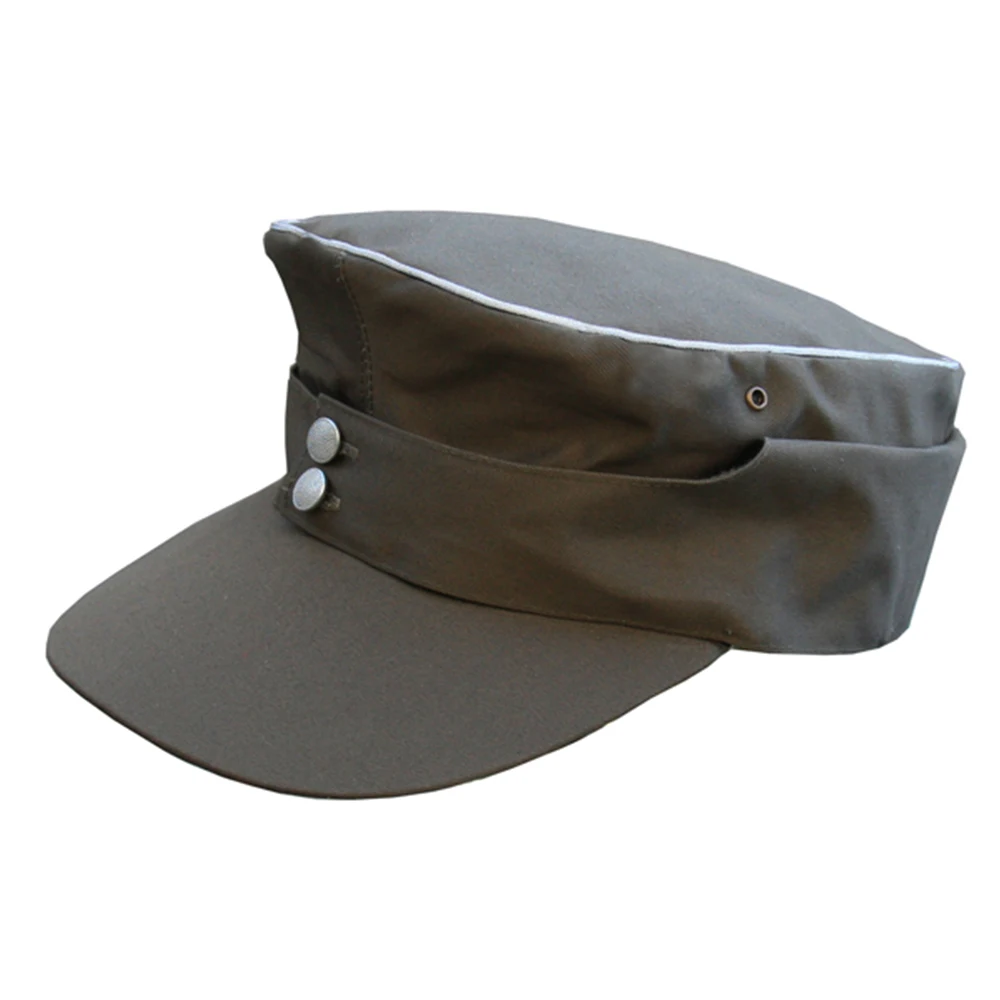 WWII WW2 GERMAN WH M43 OFFICER SUMMER PANZER FIELD COTTON CAP HAT IN ...