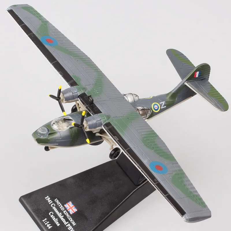 1/144 스케일 Amer WW2 UK RAF 1941 통합 PBY 5 카탈리나 항공기 Canso 수륙 양용 비행기, 다이캐스트 ...