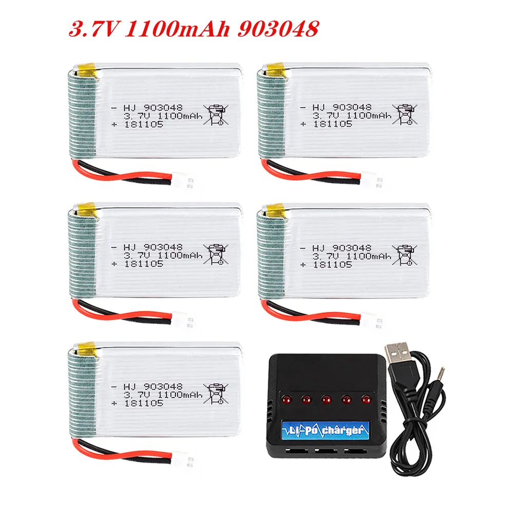 2-3-4-5pcs-3-7V-1100mAh-903048-Lipo-Battery-Rechargeable-Battery-For ...