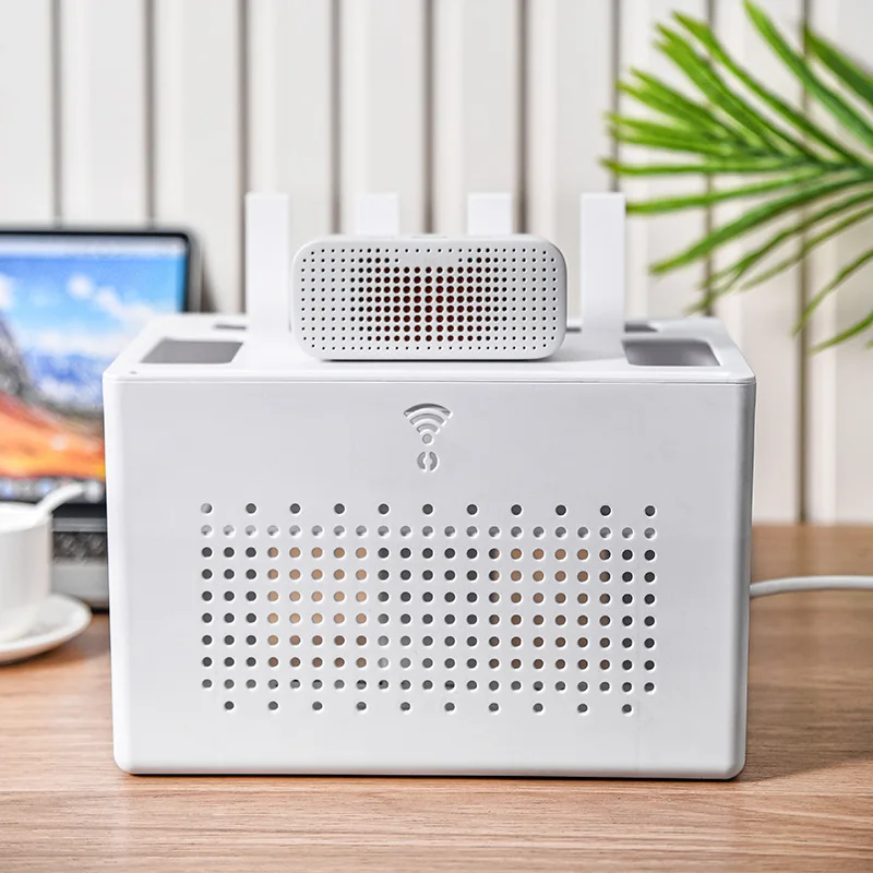 Home Desktop Wire and Cable Wifi Cat Storage Box Living Room Wireless ...