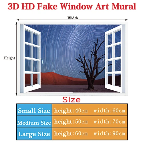 3D Simulation Fake Window Wallpaper Lake Landscape Mountain Clouds Wall ...