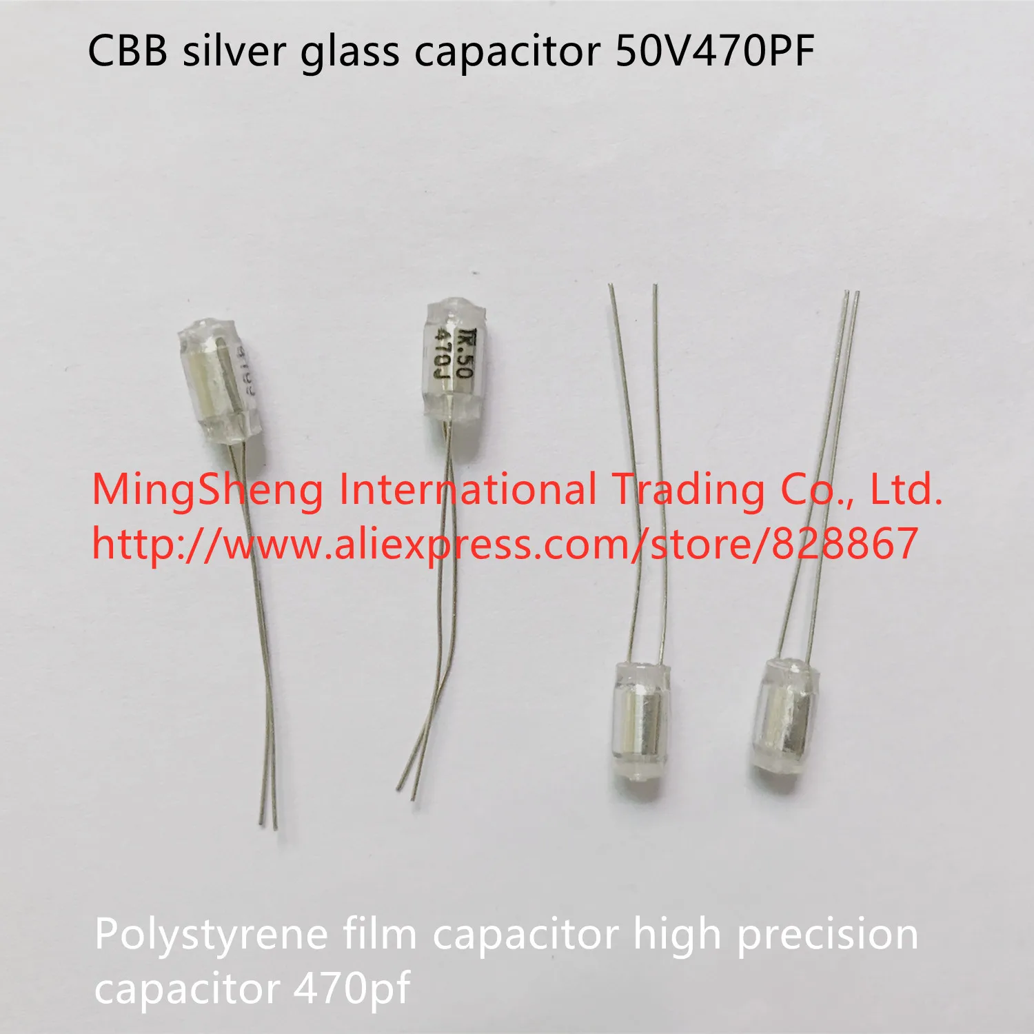 Original new 100% CBB silver glass capacitor 50V470PF polystyrene film ...