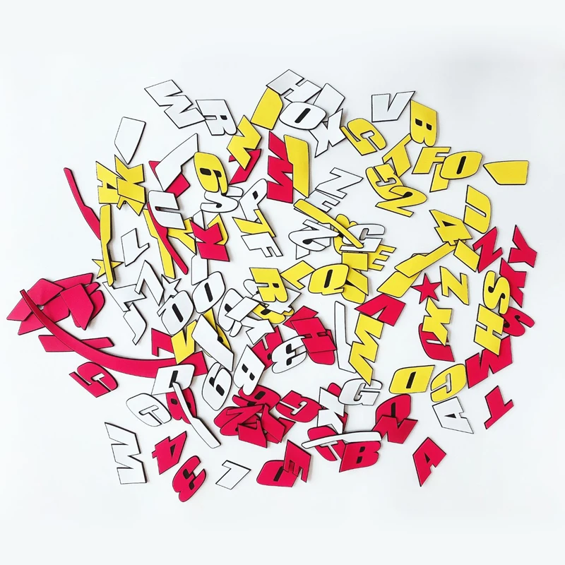 Pvc Car Tire Letter Stickers English Letters And Numbers Sticker Logo ...