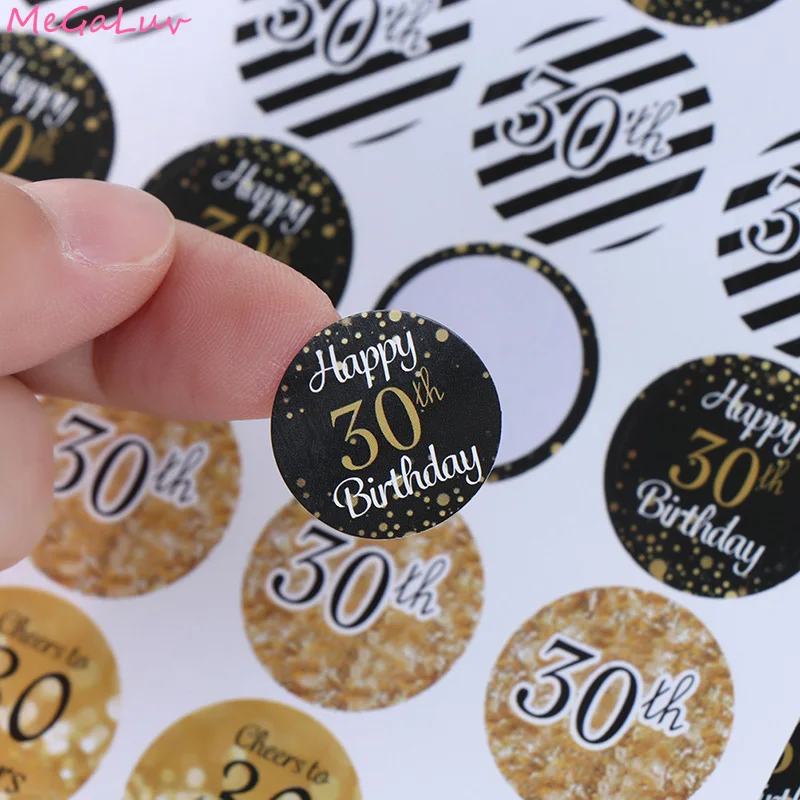 216Pcs-30th-Happy-Birthday-Paper-Seal-Stickers-Event-Party-Gift ...