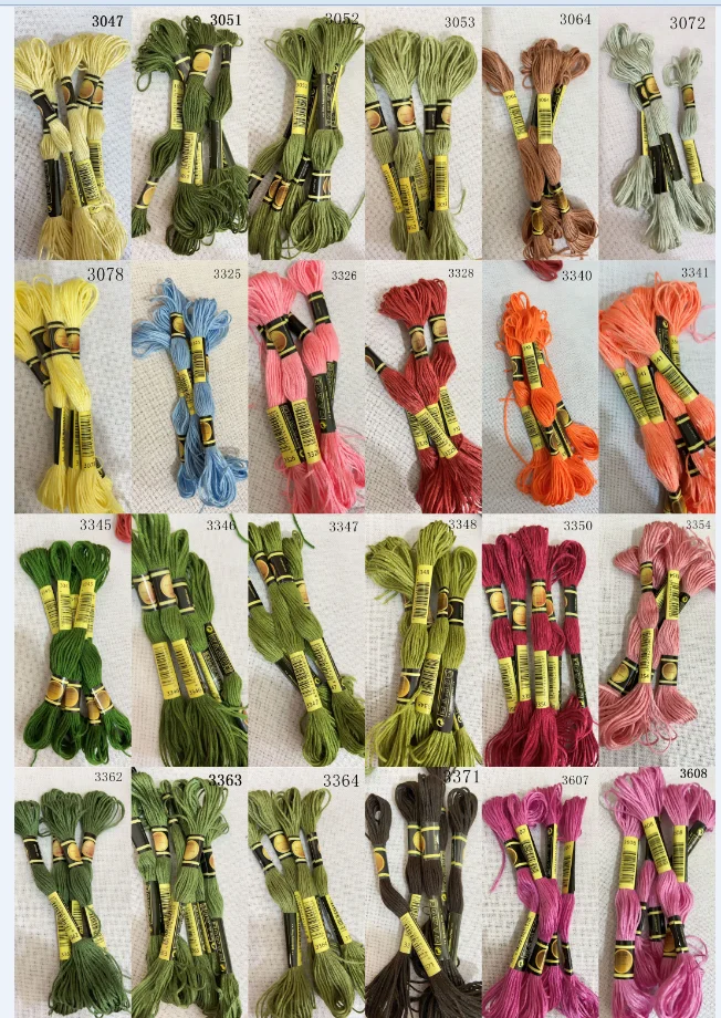 CXC-threads-similar-dmc3047-3806-color-10-pieces-cross-stitch-threads ...