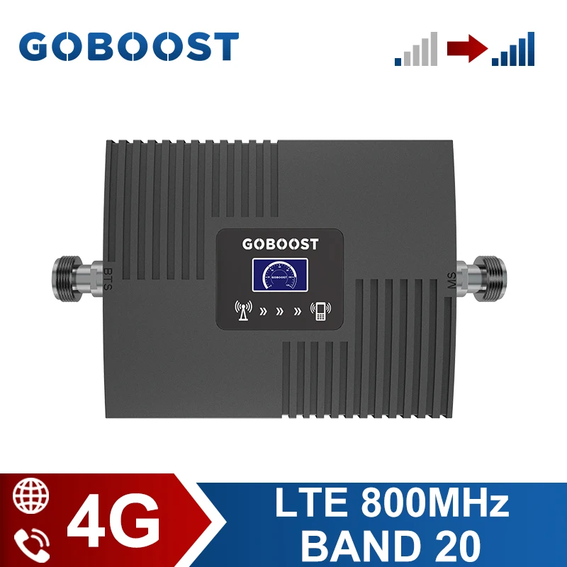 GOBOOST-LTE-4G-Signal-Booster-800MHz-Mobile-Phone-Cellular-Amplifier-Band-20-Single-Band-Network ...