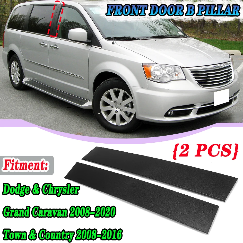 2x-Car-Side-Front-Door-B-Pillar-Window-Trim-Tape-Cover-For-Chrysler ...