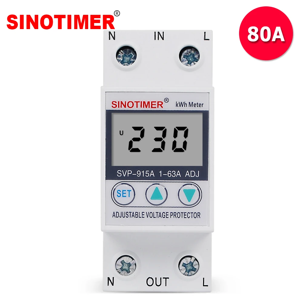 Residential-Usage-230VAC-80A-Digital-LCD-Measuring-kWh-Meter-Wattmeter ...
