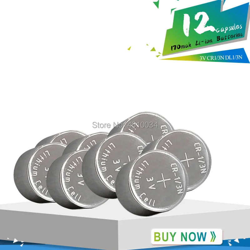 12pcs NEW CR1/3N CR 1/3N 3V lithium battery DL1/3N CR1/3 1/3N CR13N CR13 13N Glucose camera ...