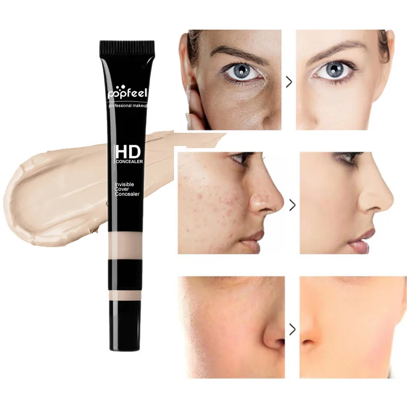 Crema correctora HD de 5 colores, Base de maquillaje profesional, cubierta de Base facial ...