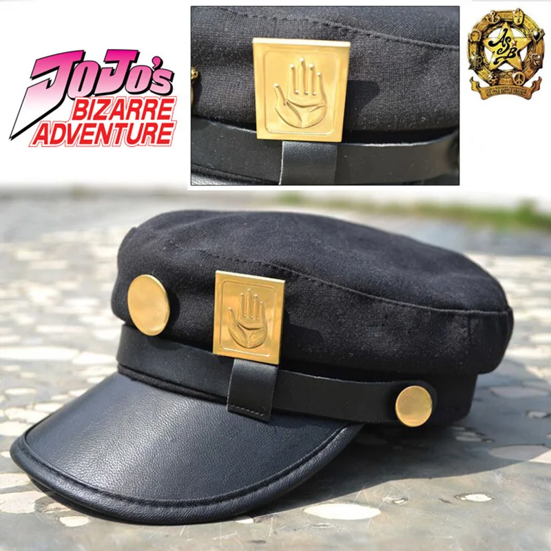 Anime Jojos Bizarre Adventure Cosplay Cap Jotaro Kujo Joseph Hat Army ...