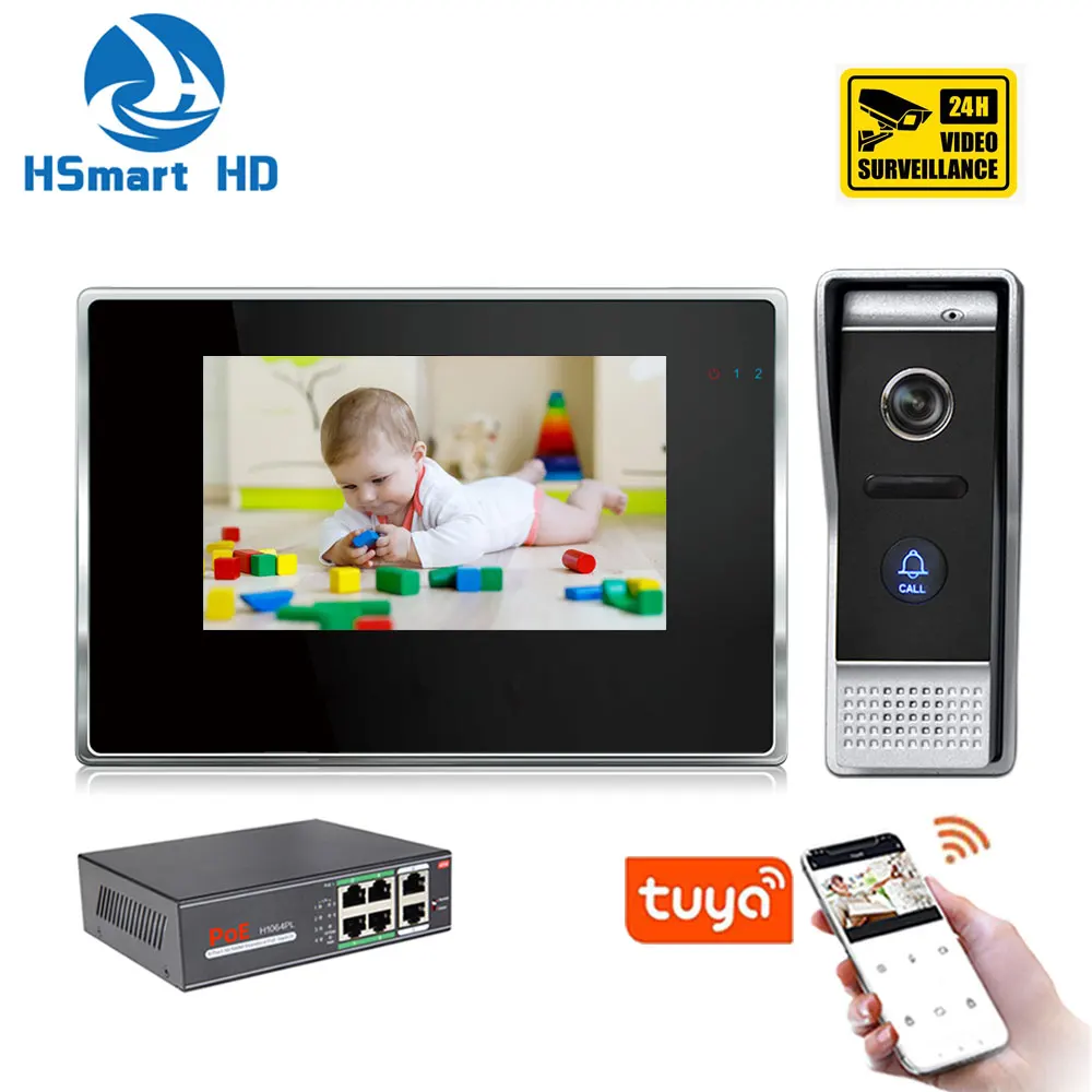 Motion Detection Wireless Wifi 7inch Smart Video Intercom System Full ...