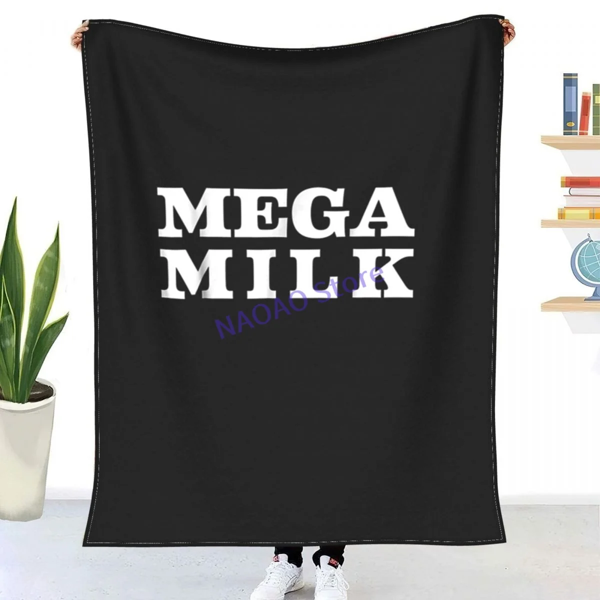 Mega-milk-tshirt-hentai-manga-otaku-anime-girl-weeaboo Throw Blanket ...
