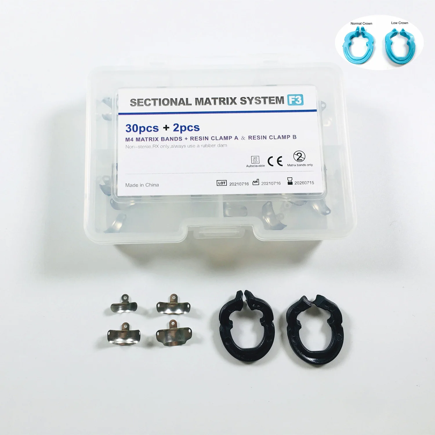 1box Dental Sectional Matrix System Bands Resin Clamping Seperating ...