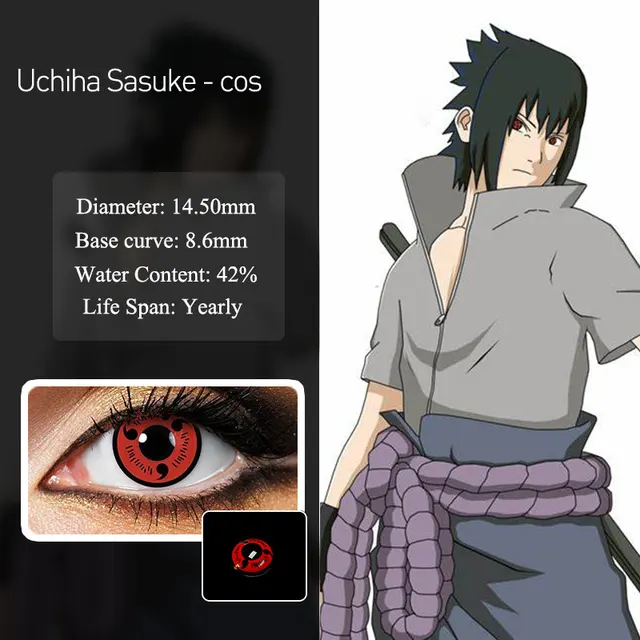 Sasuke Uchiha Eternal Mangekyou Sharingan Contact Lenses