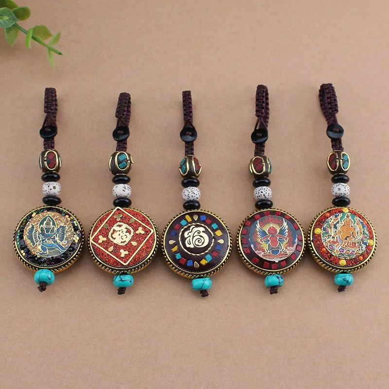 1pcs-Tibetan-Buddha-Pendant-Keychain-Keyring-Buddhist-Mantra-Sign-Yoga ...