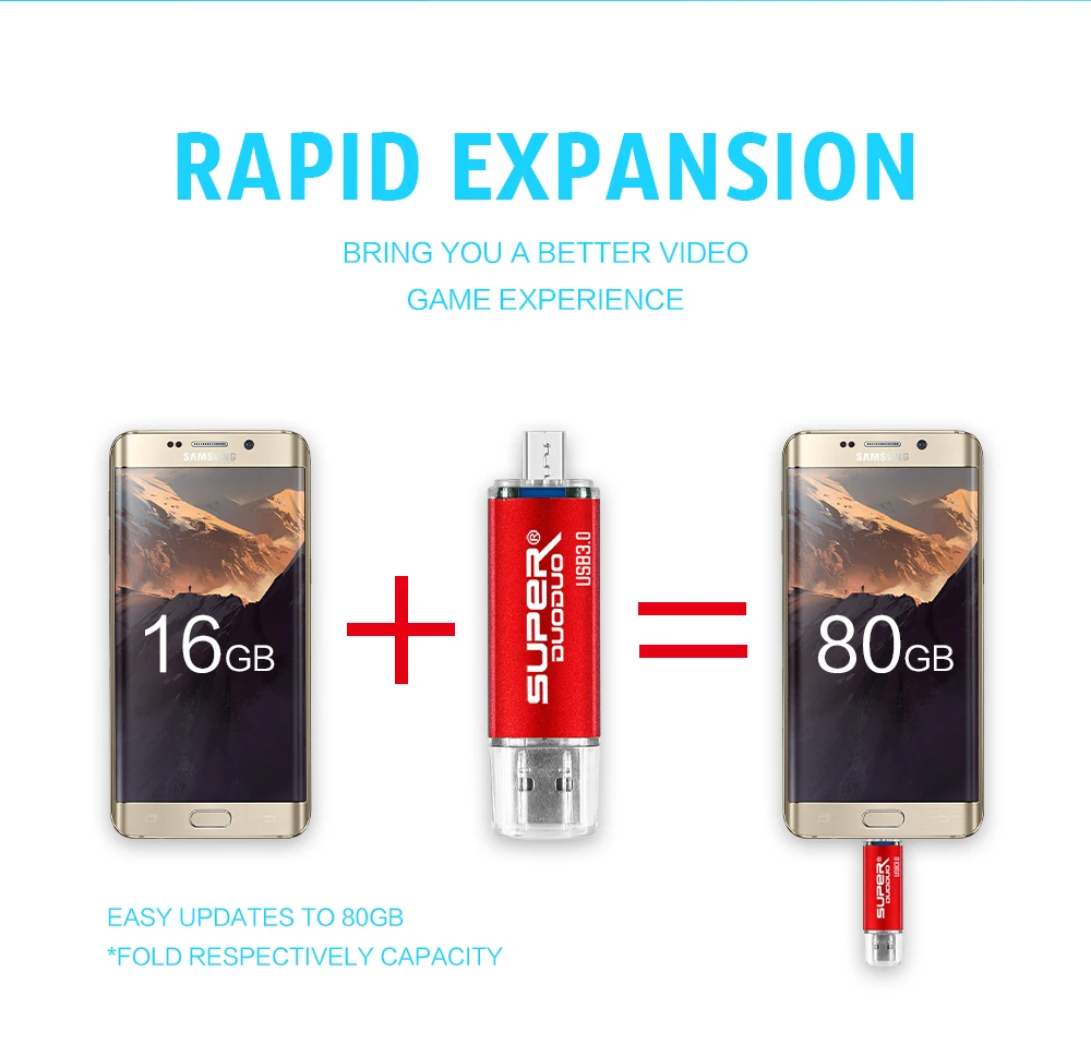 Смартфон, USB флеш-накопитель, металлический флеш-накопитель, 64 ГБ, флешка, 32 ГБ, USB 3,0, OTG ...