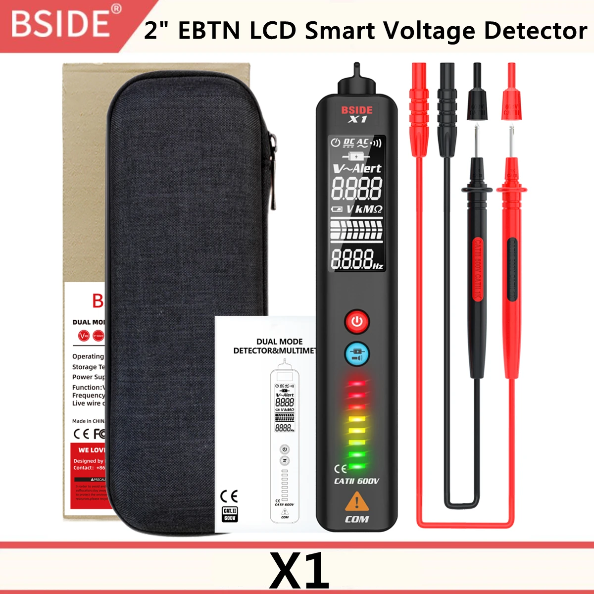 Both comfortable and chic BSIDE Non-Contact AC 12-1000V Voltage ...