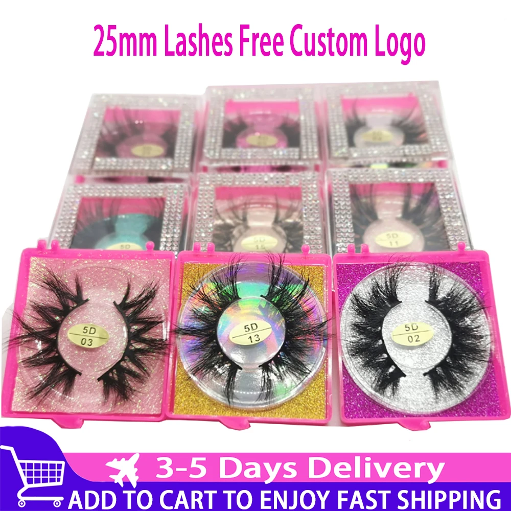 25mm Mink Lash Vendor 30/40/50/100/200 Pairs Eyelash Bulk Mink Lashes ...