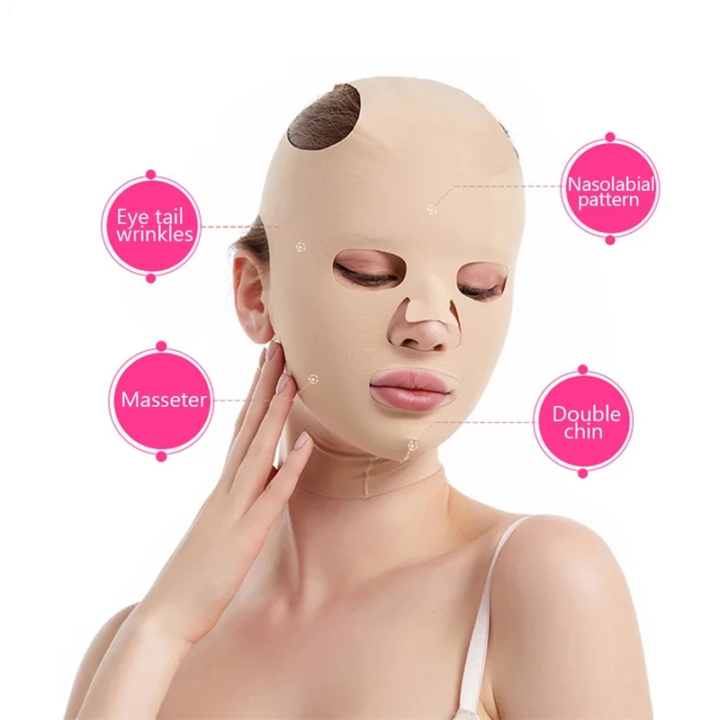 3D Reusable Breathable Beauty Women Anti Wrinkle Mask Slimming Bandage ...