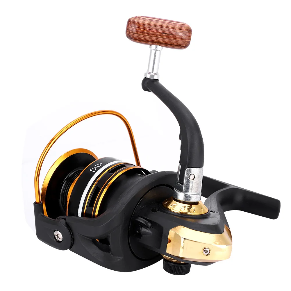 Carrete de pesca giratorio de Metal ligero y duradero, aparejos de ...